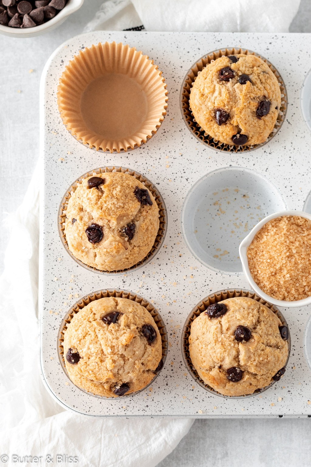 Smal Batch Chocolate Chip Muffins