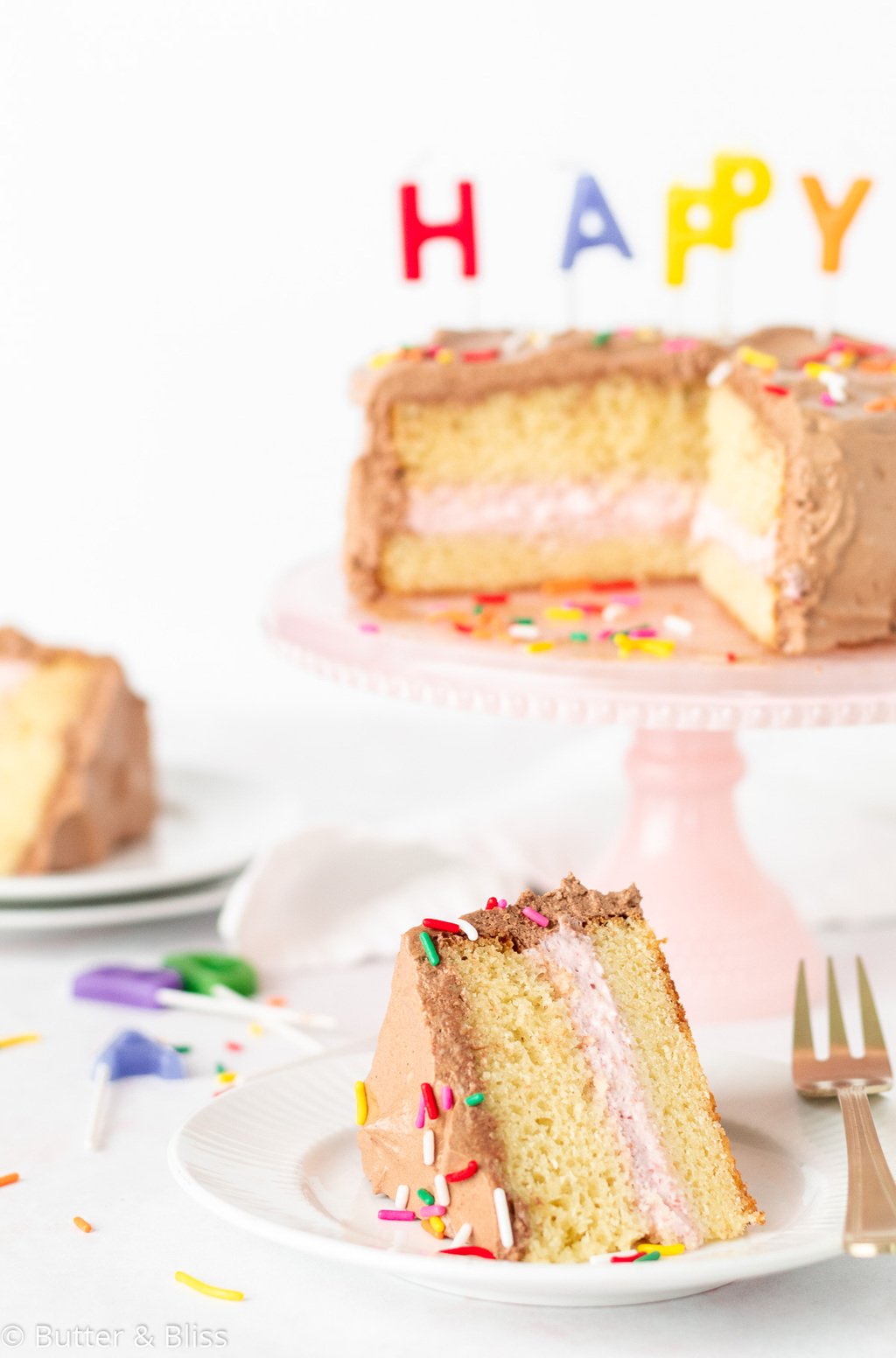 Small Yellow Birthday Cake