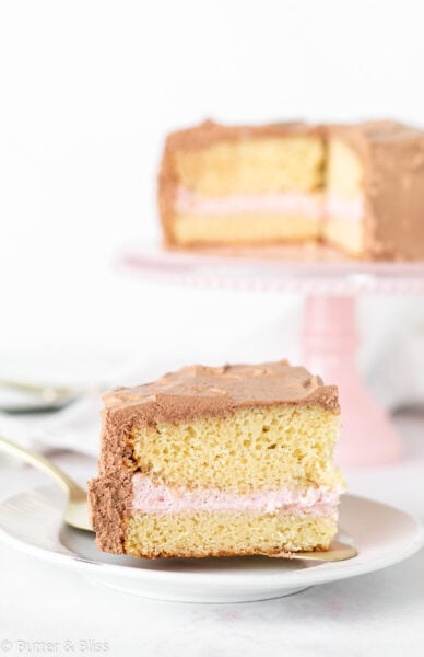 Small Yellow Birthday Cake