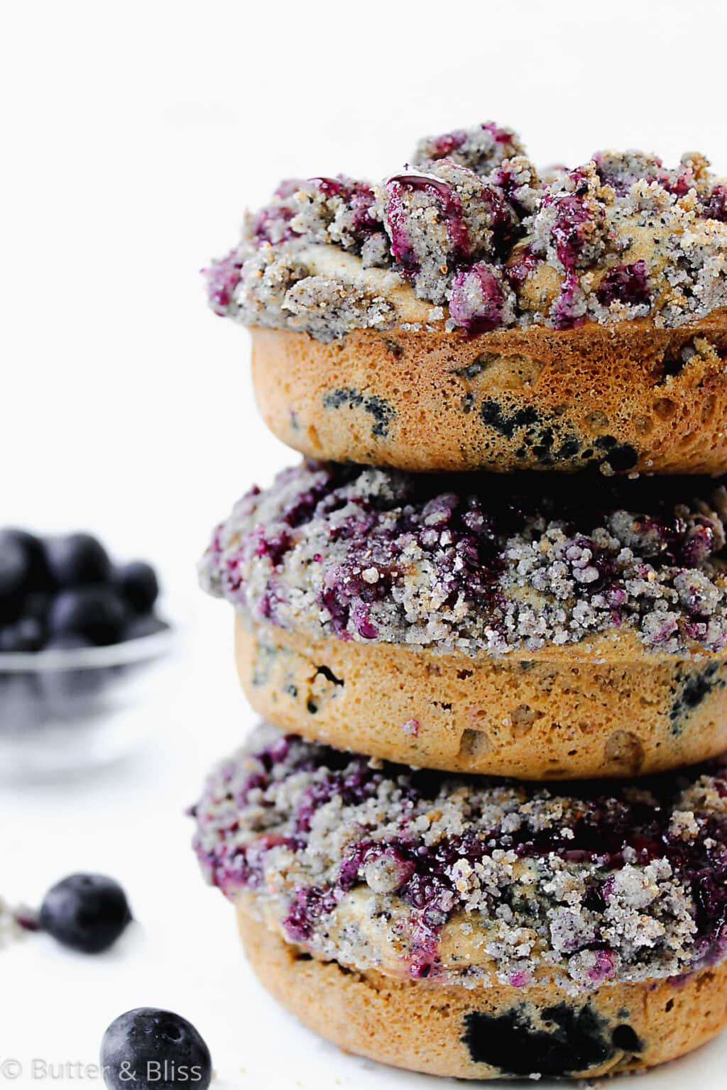 Blueberry Streusel Baked Donuts