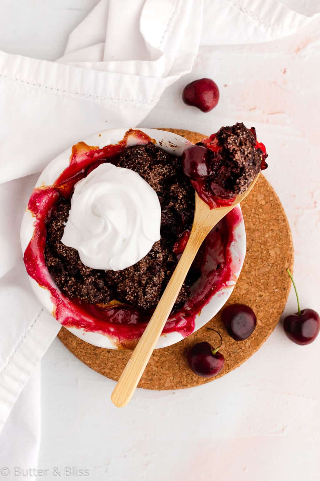 Chocolate Stone Fruit Cobbler For Two
