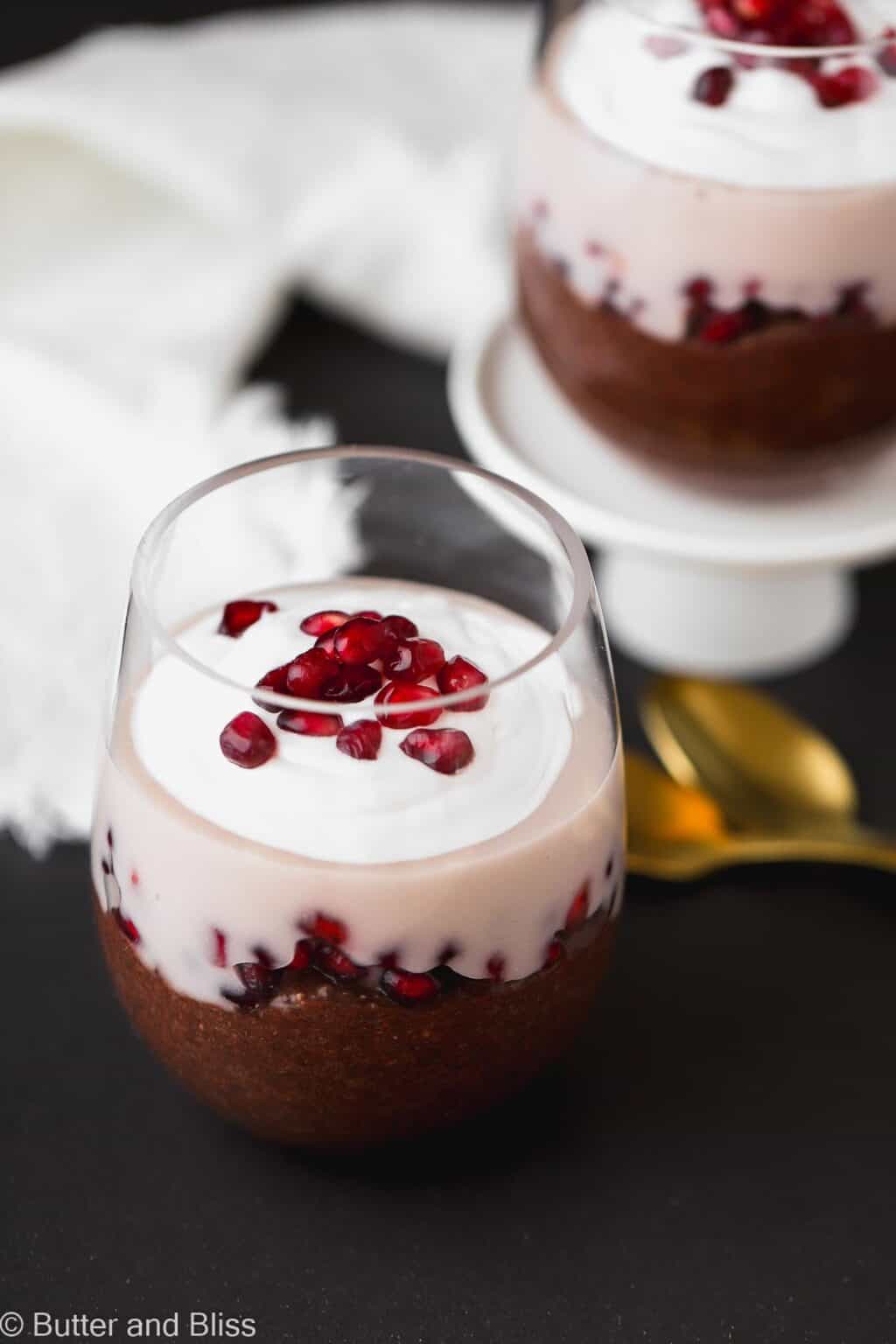 Chocolate Chia Seed Pudding Parfaits