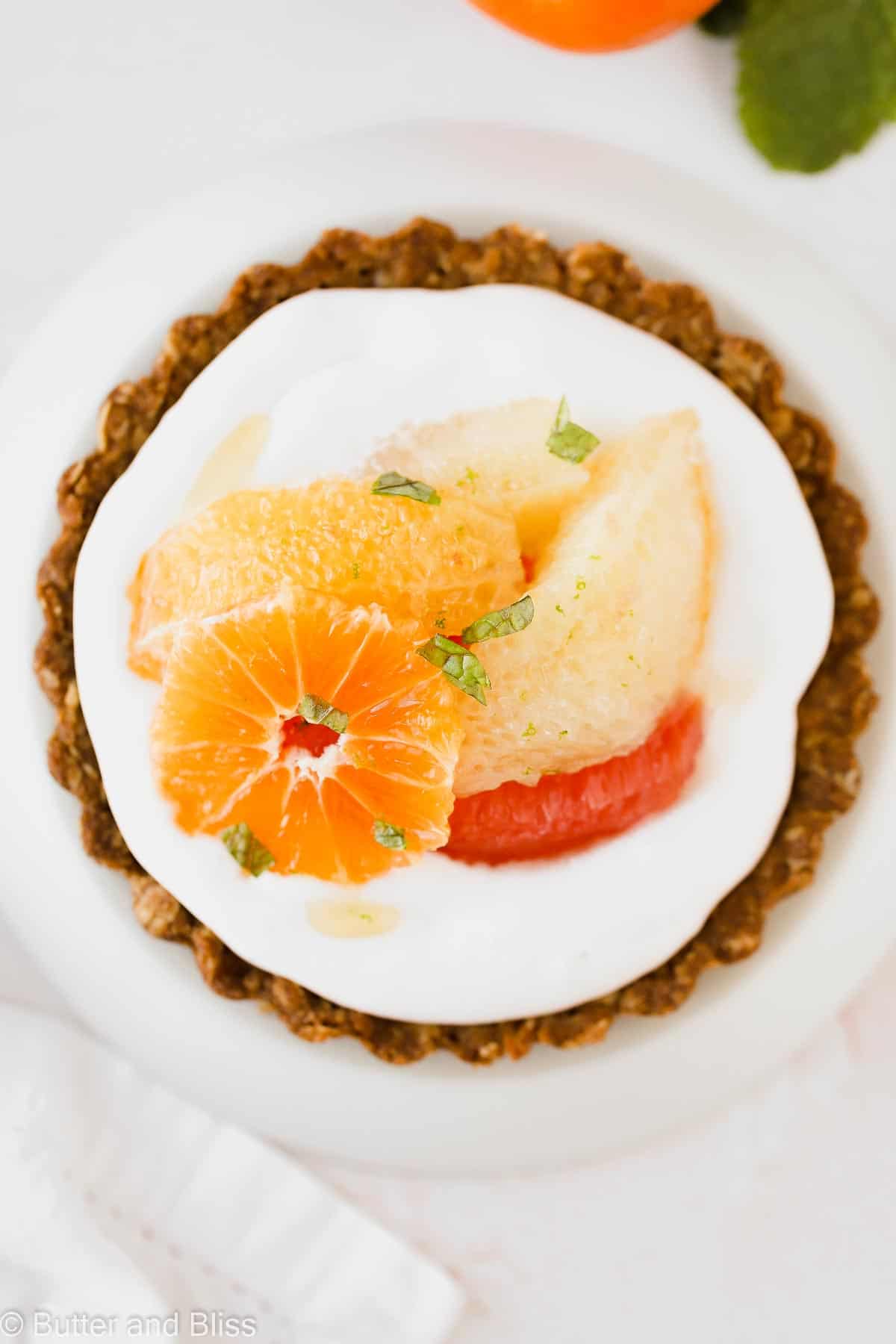 Winter Citrus and Cream Oatmeal Tarts