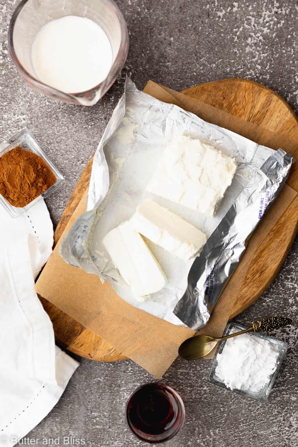 Cinnamon Maple Cream Cheese Frosting - Butter and Bliss