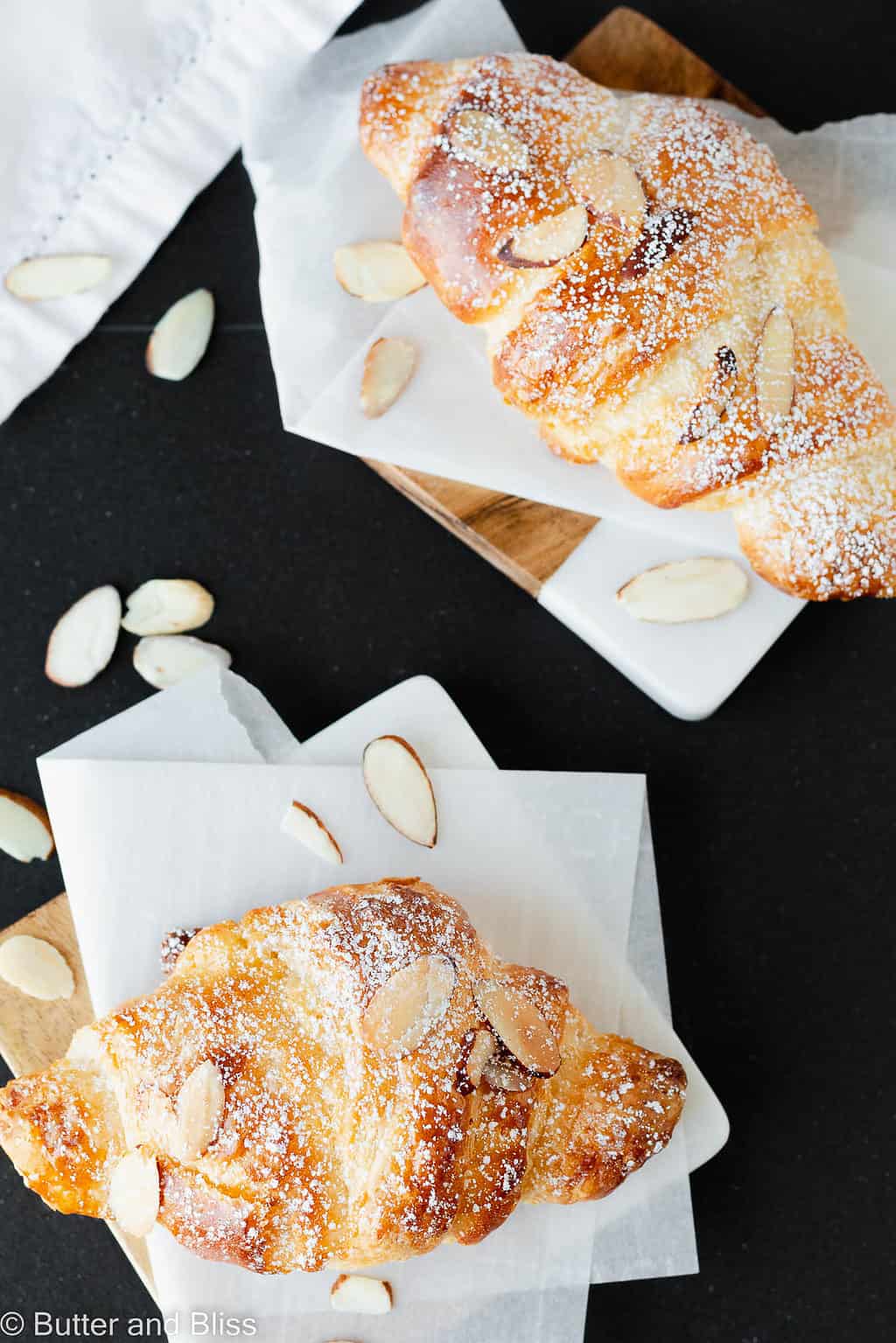 Almond Croissants With Almond Cream Filling - Butter and Bliss