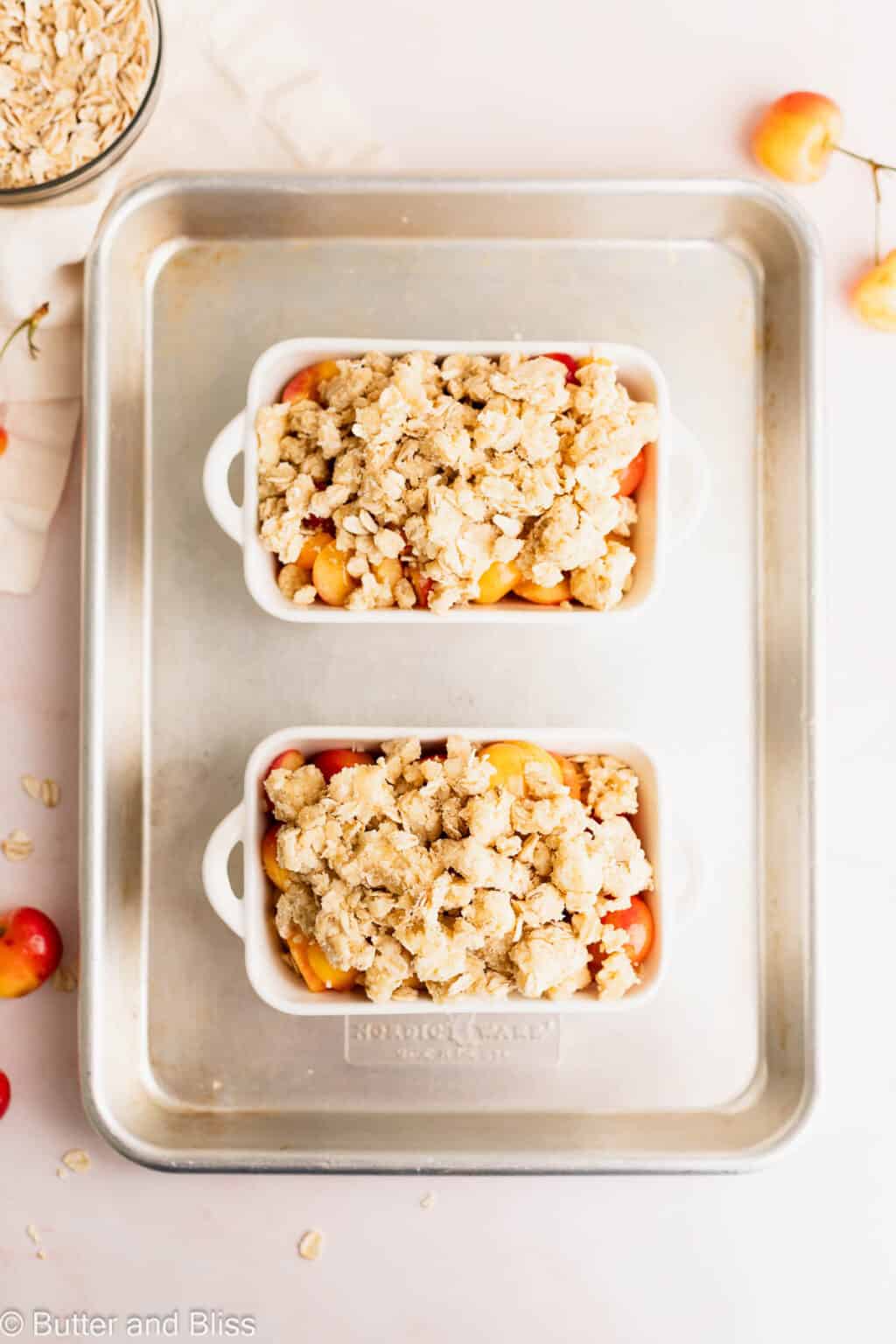 Small Batch Cherry Crisp
